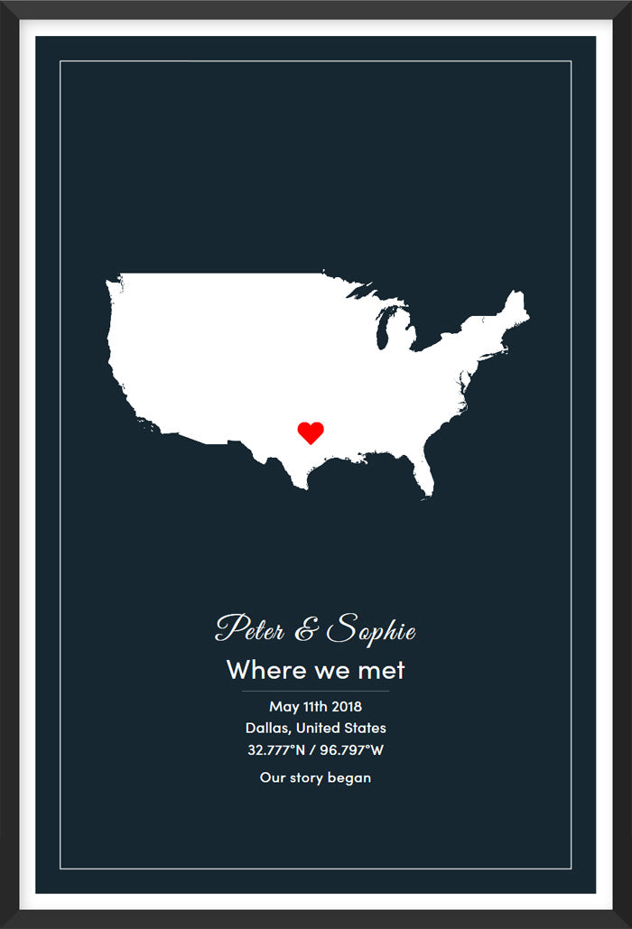 WHERE WE MET MAP GIFT